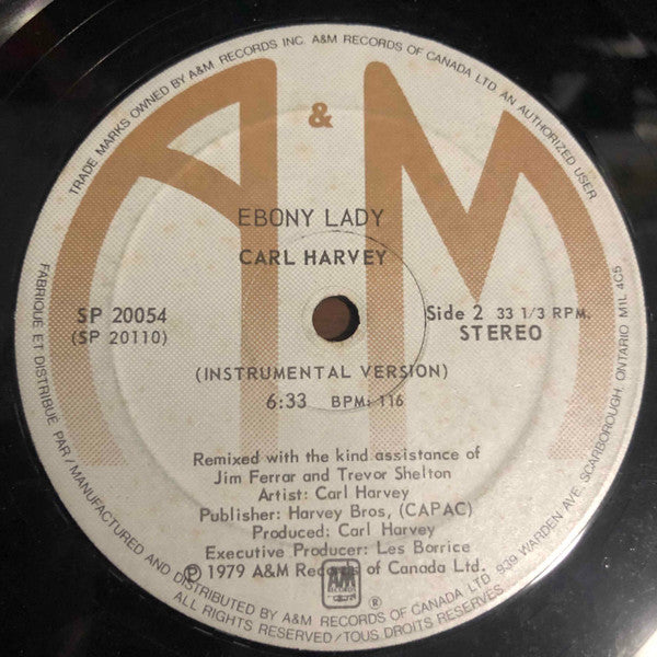 Carl Harvey - Ebony Lady/Instrumental – X-Disc-C Music